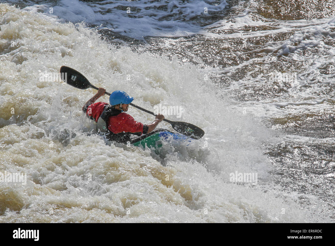 White Water Kayaker Stock Photo - Alamy