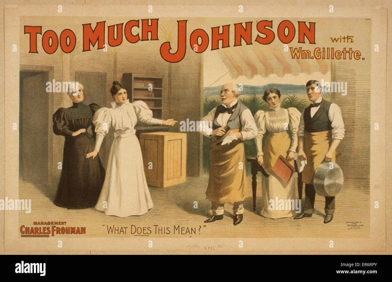 Too much Johnson with Wm. Gillette Stock Photo - Alamy