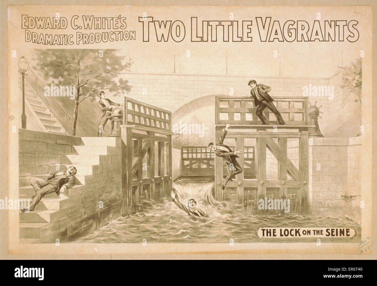 Edward C. White's dramatic production, Two little vagrants Stock Photo ...