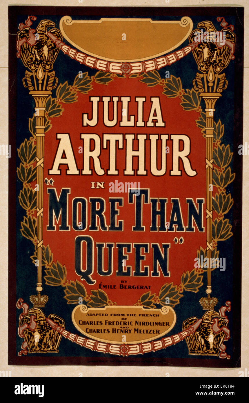 Julia Arthur in More than queen by Emile Bergerat Julia Arth Stock ...