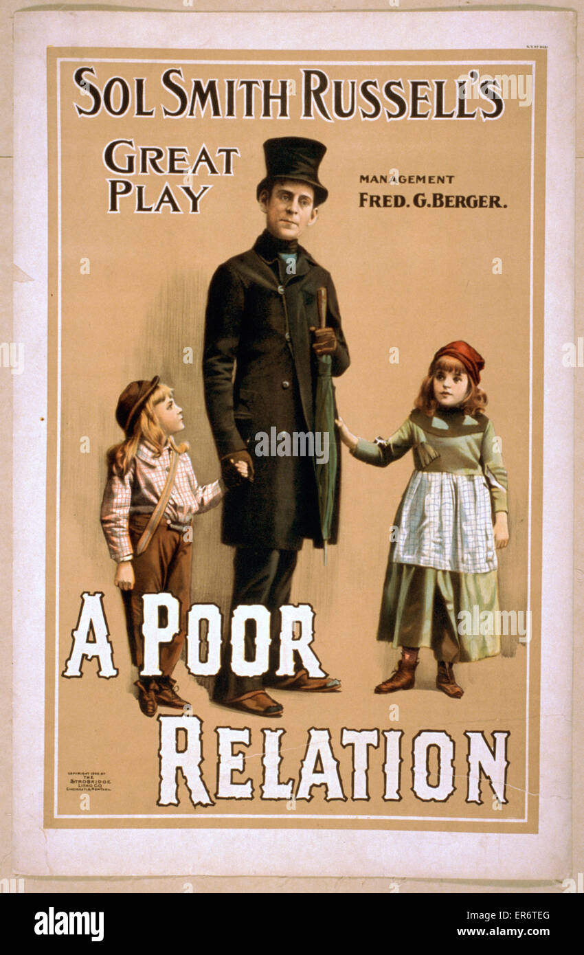 Sol Smith Russell's great play, A poor relation Stock Photo - Alamy