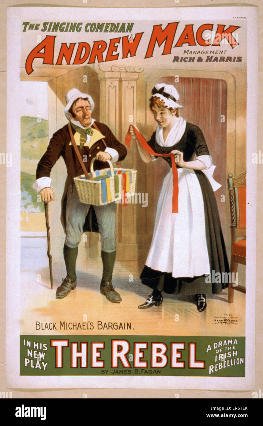 The singing comedian, Andrew Mack in his new play, The rebel Stock ...