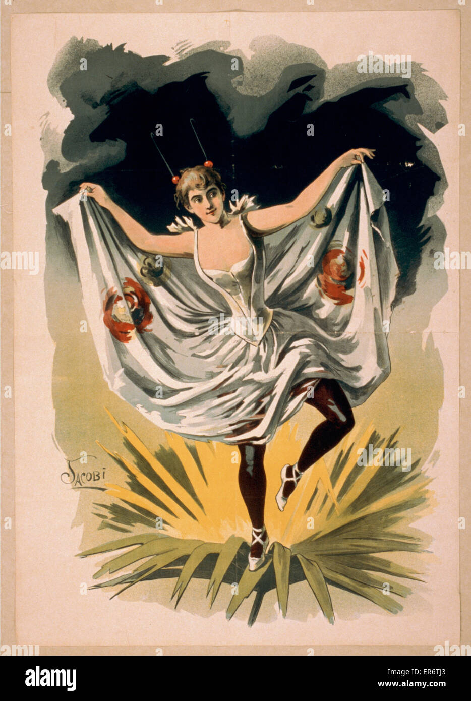 Woman in dance costume dancing on flower Stock Photo - Alamy