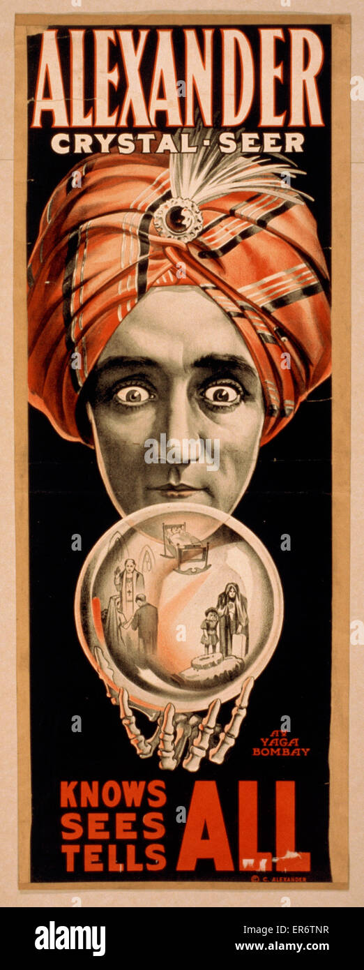 Alexander, crystal seer knows, sees, tells all Stock Photo - Alamy