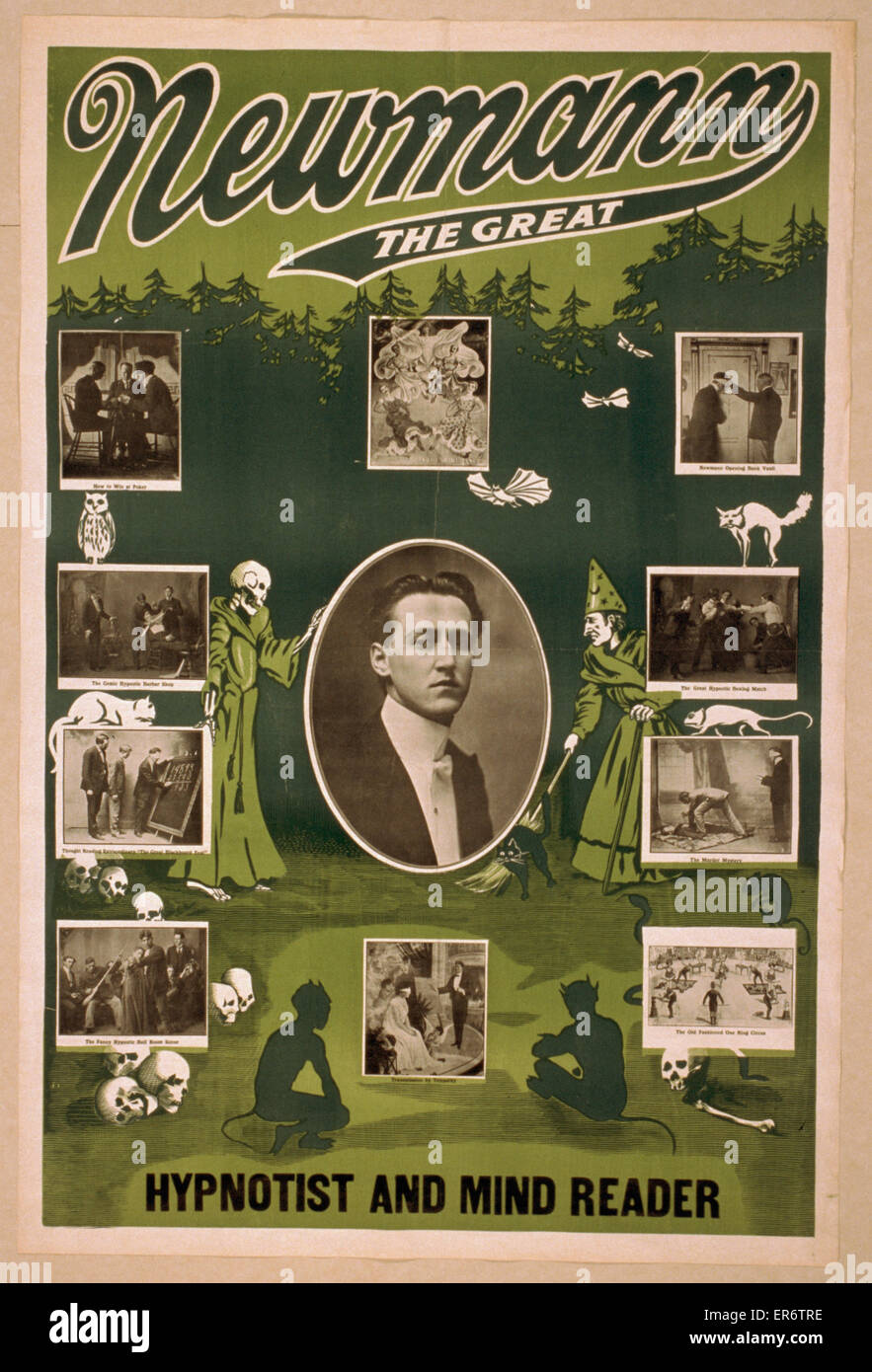 Newmann the Great hypnotist and mind reader Stock Photo - Alamy