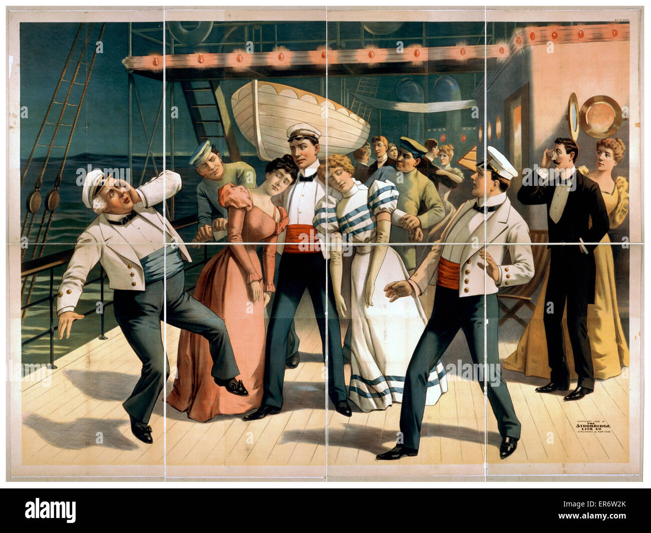 Group of sailors and passengers aboard ship Stock Photo - Alamy