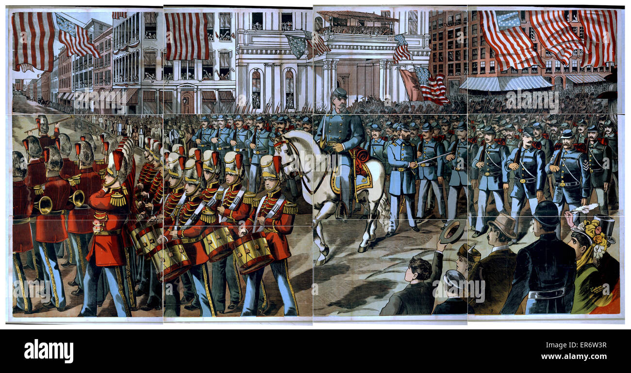 Civil War Union Soldiers Marching