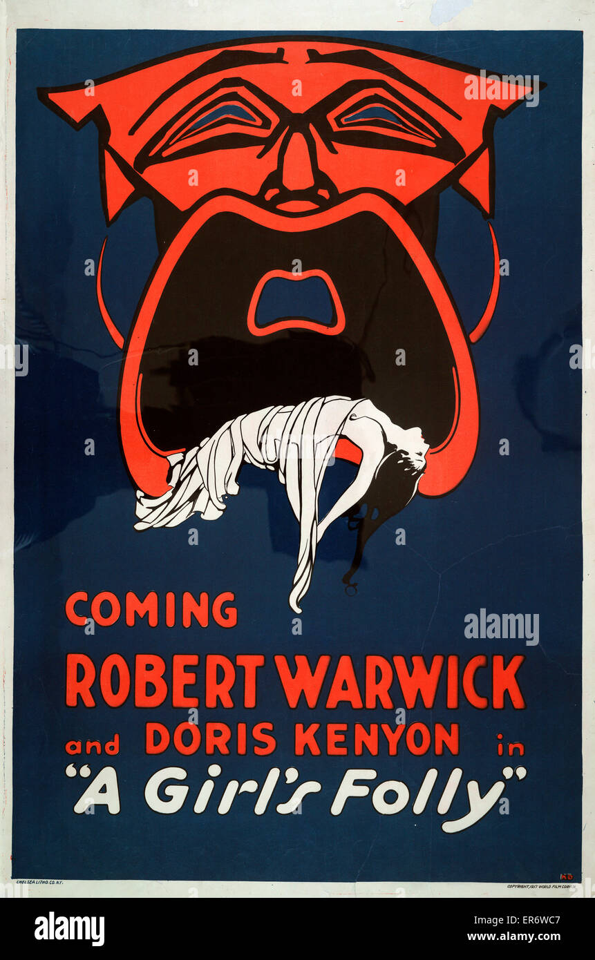 Coming Robert Warwick and Doris Kenyon in A girl's folly Stock Photo ...