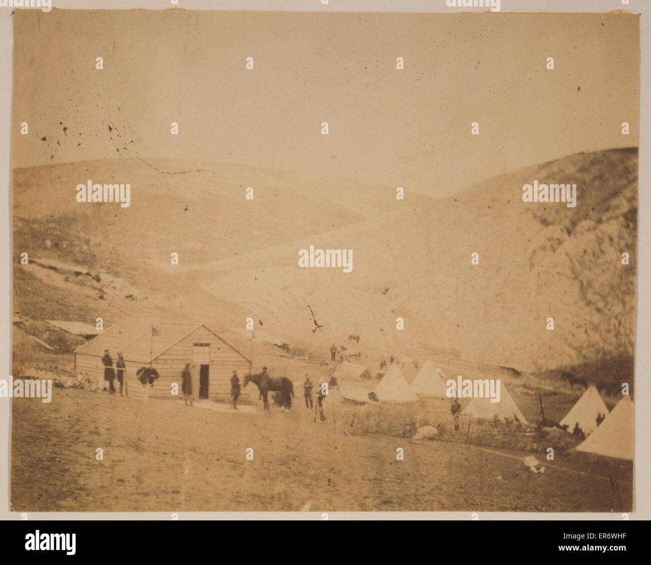 Camp of the 4th Dragoon Guards near Karyni Stock Photo - Alamy