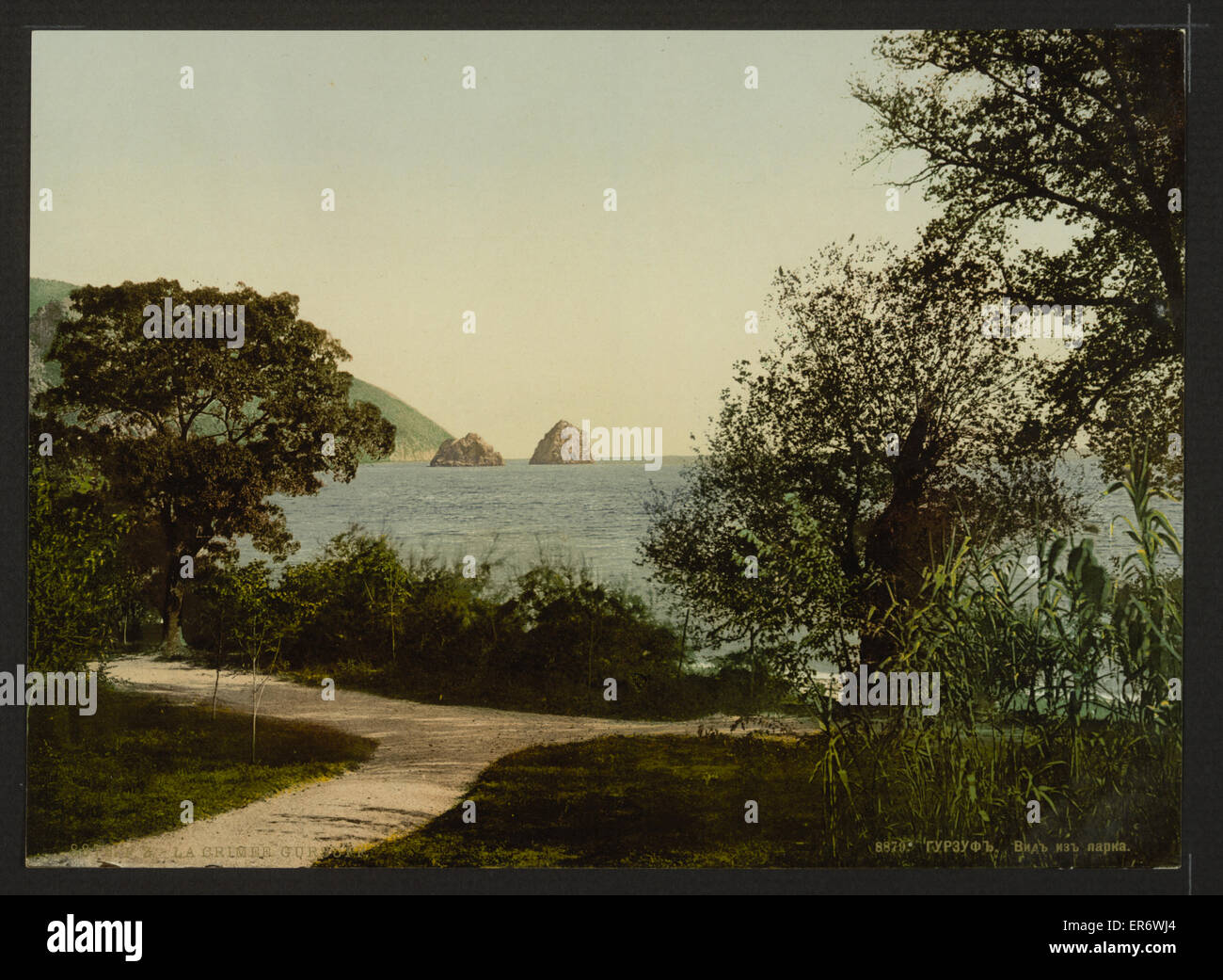 Gursuff, (i.e., Gurzuf), from the Park, the Crimea, Russia Stock Photo ...