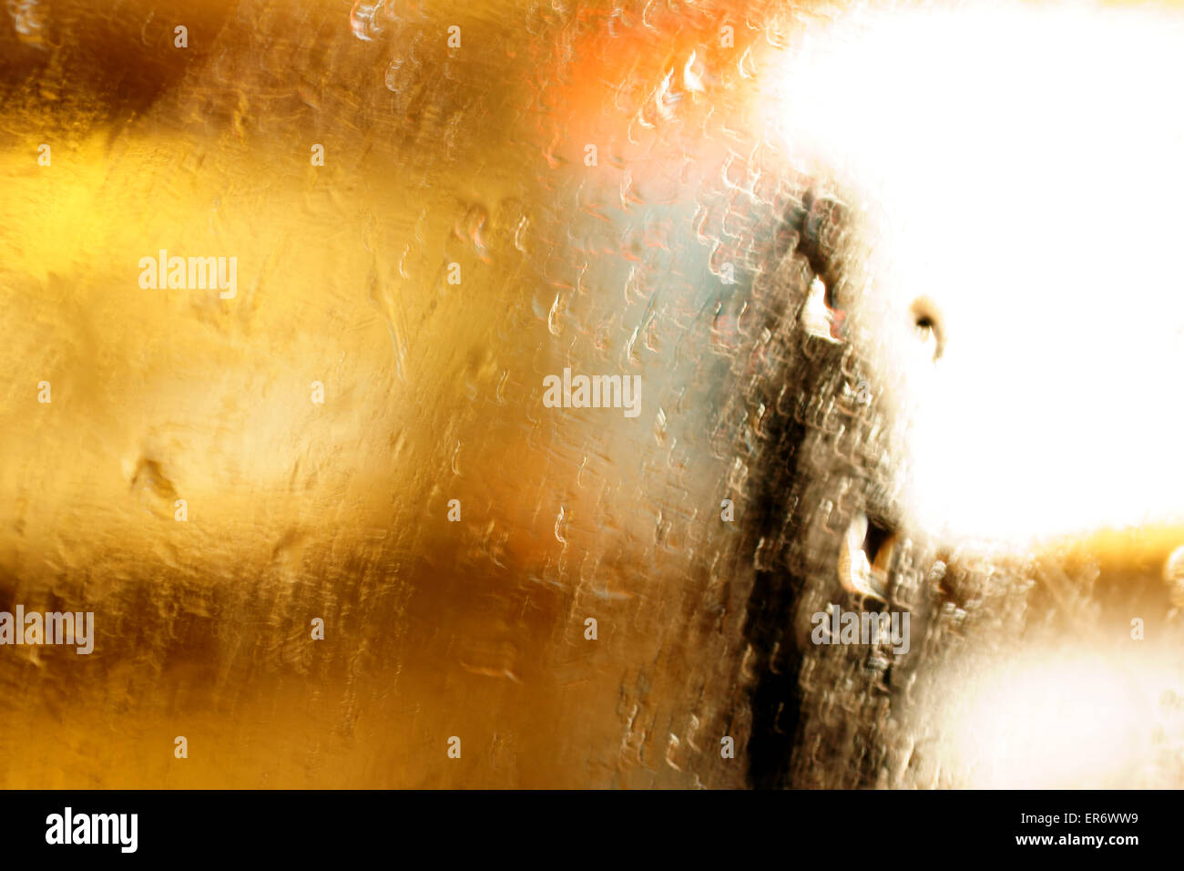 Lights behind the rainy window Stock Photo - Alamy
