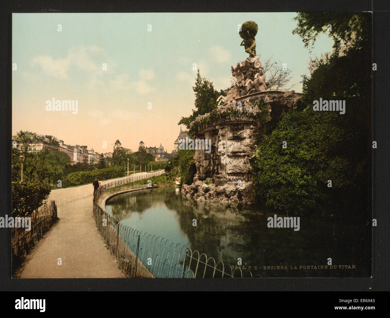 The Titon Teuton fountain, Beziers, France Stock Photo - Alamy