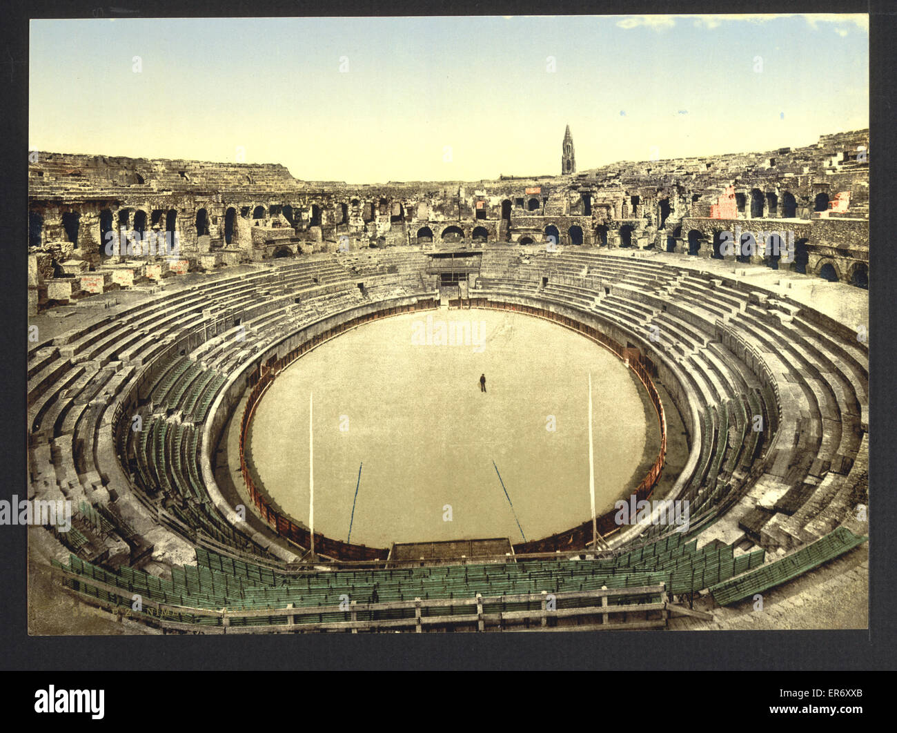 The arena, interior, Nimes, France Stock Photo - Alamy