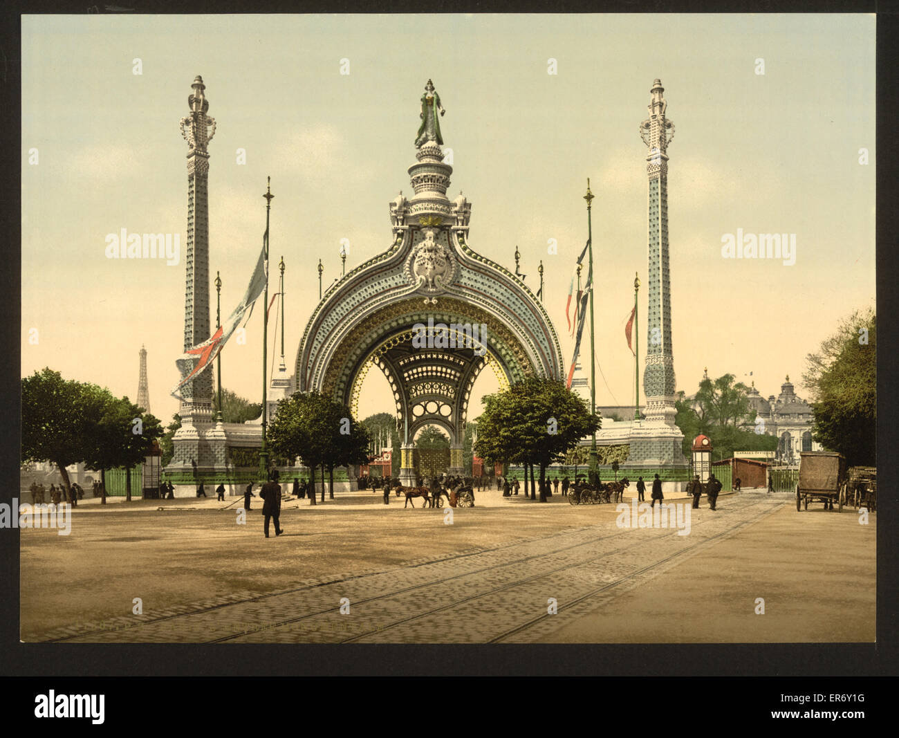 Grand entrance, Exposition Universal, 1900, Paris, France Stock Photo ...
