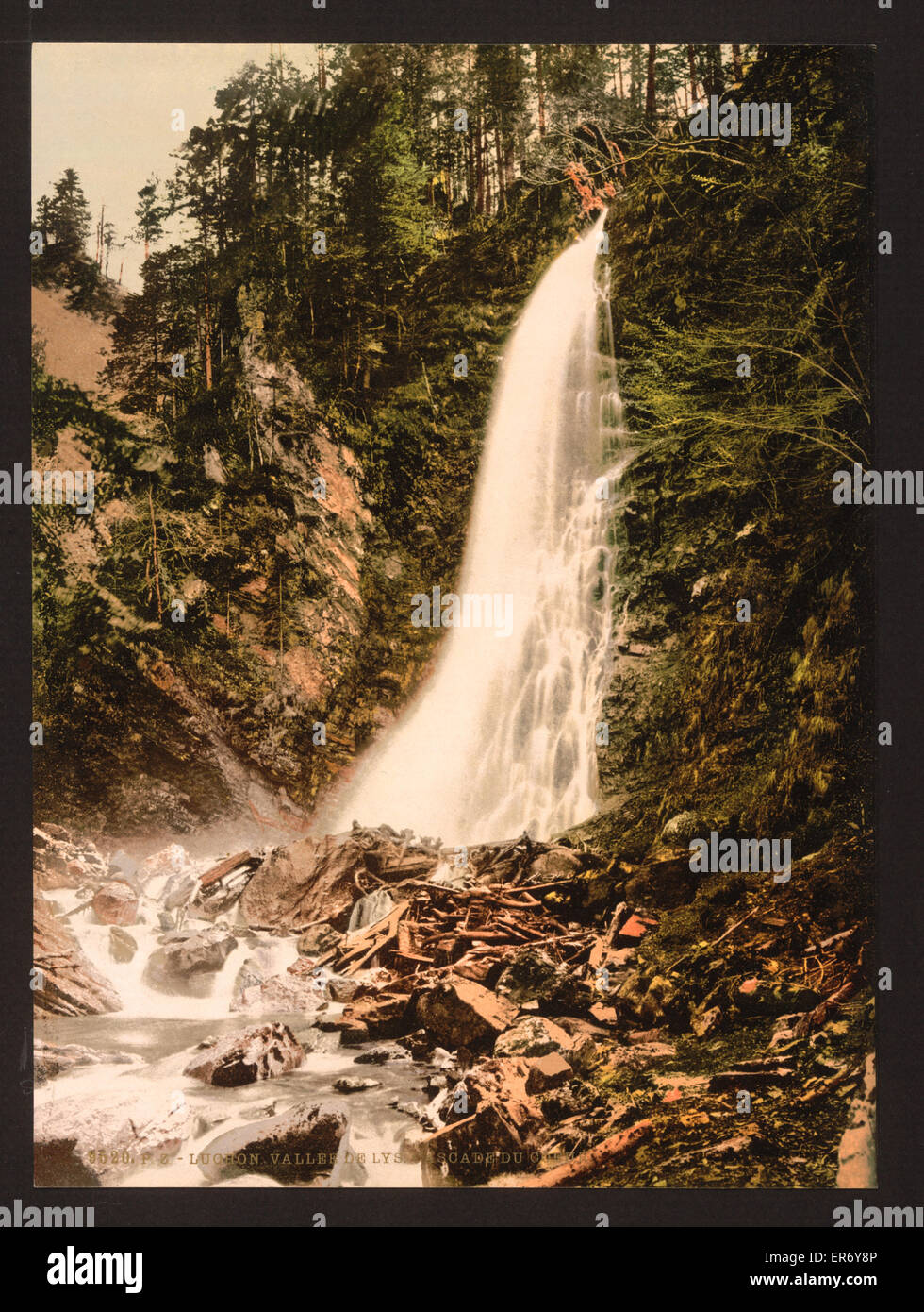 Valley of Lys and Cascade de Cocur, Luchon, Pyrenees, France Stock ...