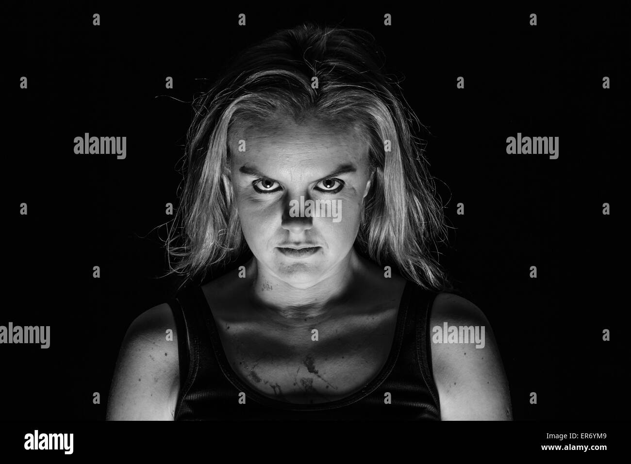 Horror woman stands hi-res stock photography and images - Alamy