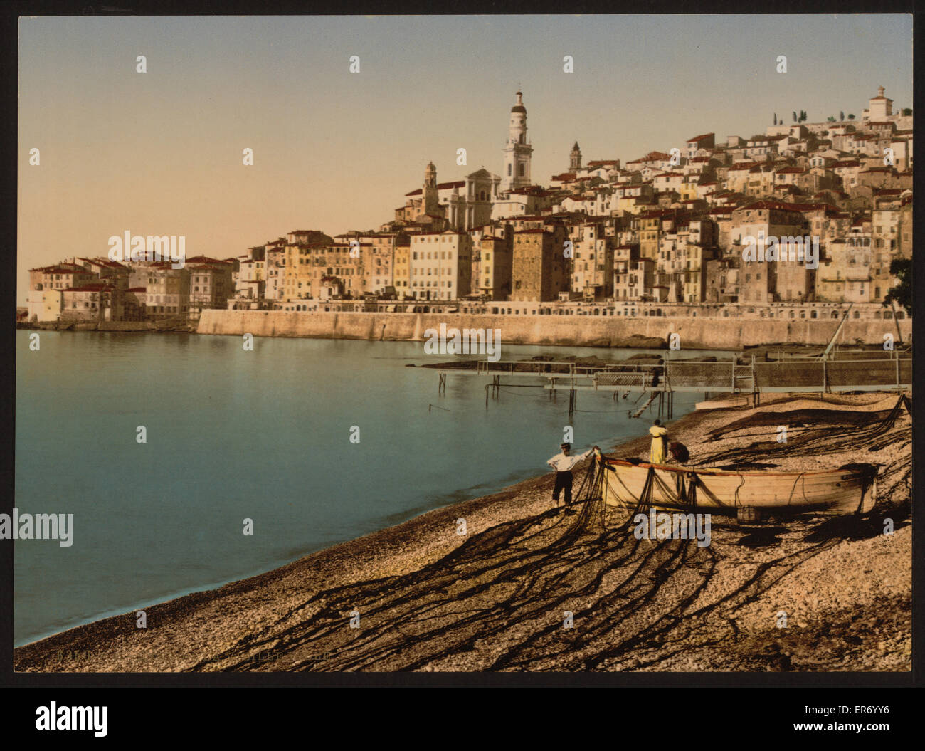 The old town, Mentone, Riviera Stock Photo - Alamy