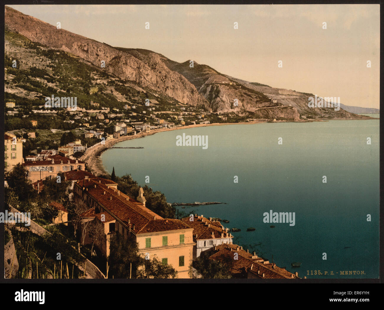 General view, Mentone, Riviera Stock Photo - Alamy