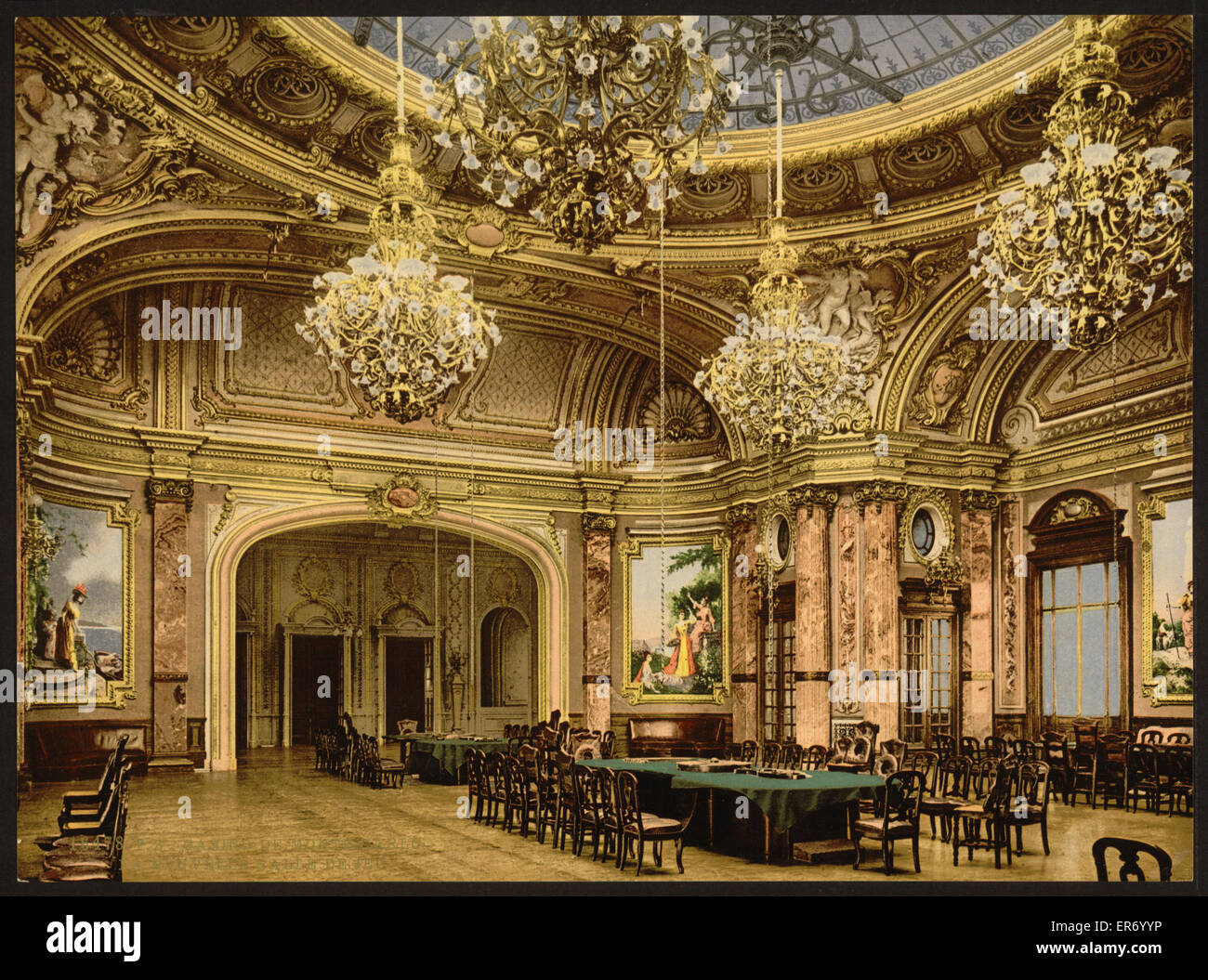 The new gambling room, Monte Carlo, Riviera. Date between ca. 1890 and ...