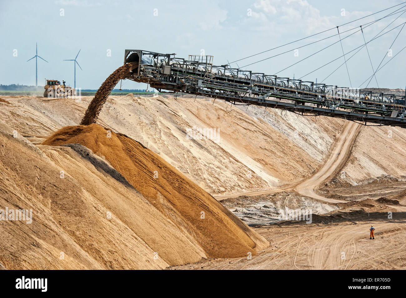 Brown coal mining Garzweiler in North Rhine Westphalia, Germany Stock ...