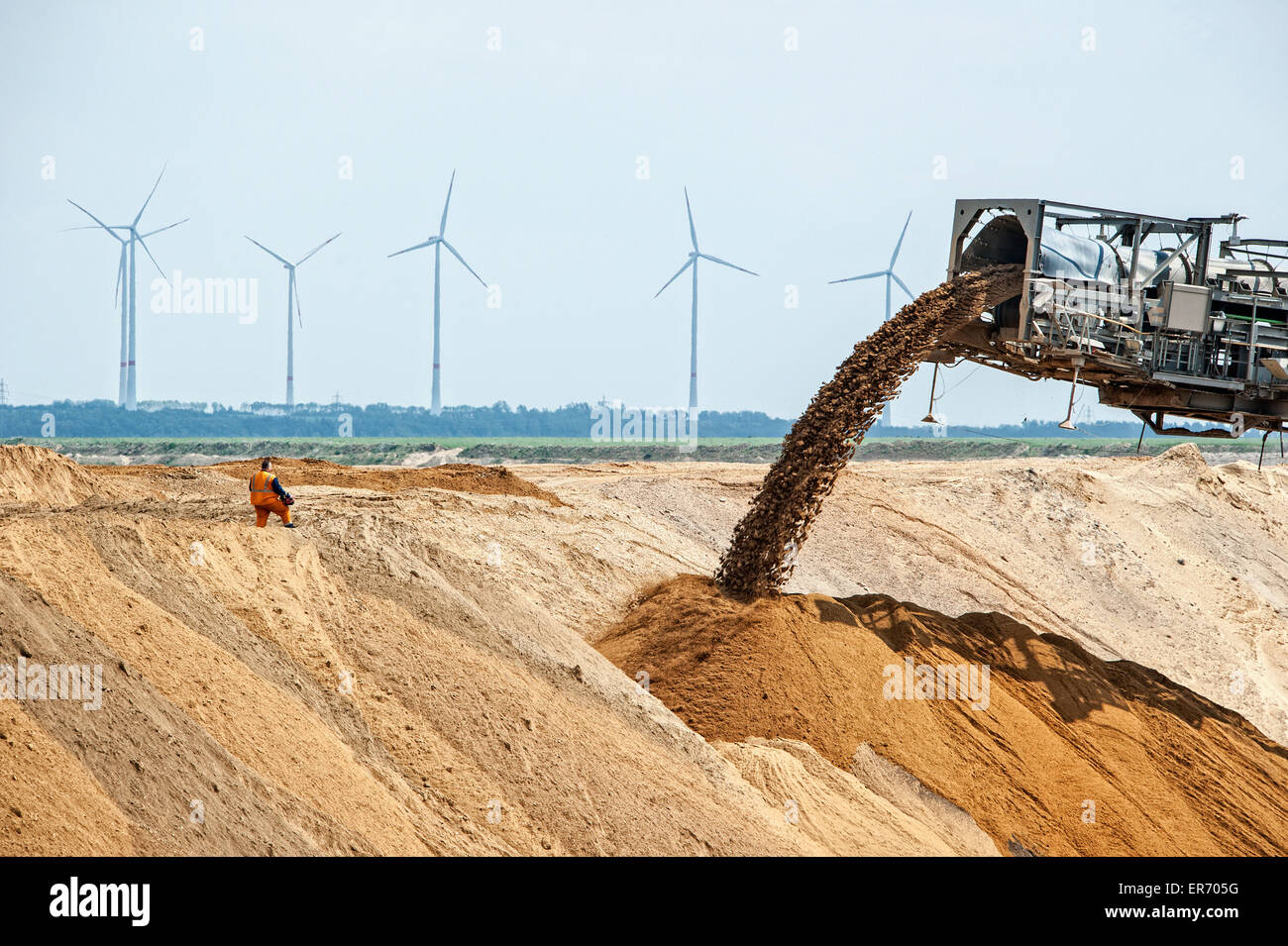 Brown coal mining Garzweiler in North Rhine Westphalia, Germany Stock ...