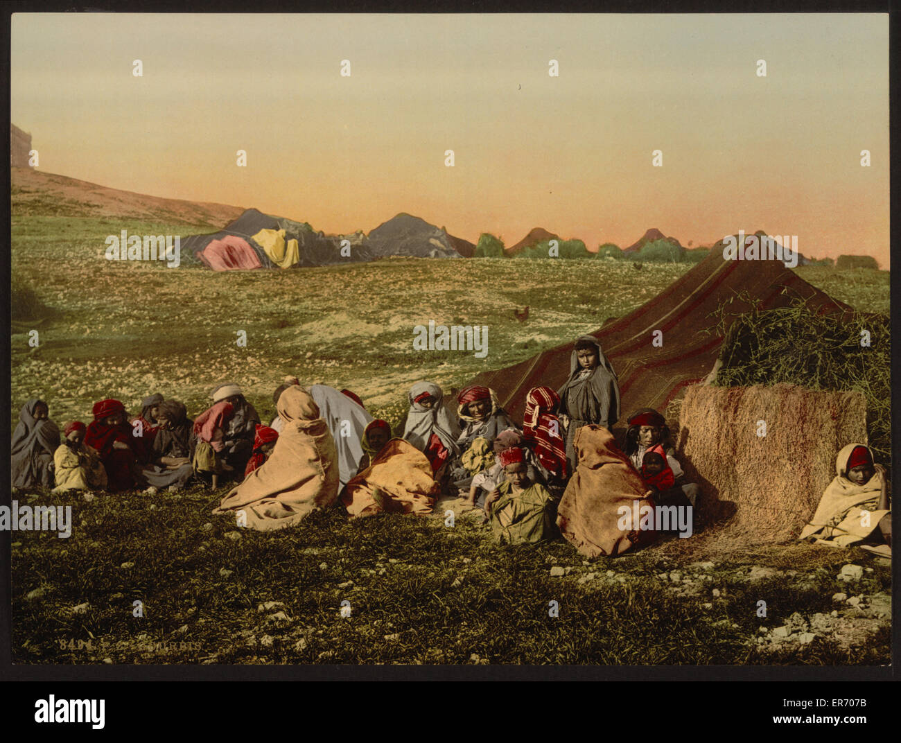 Group of wandering Arabs, Tunis, Tunisia Stock Photo - Alamy