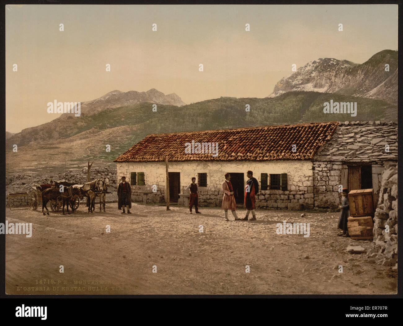 The Inn di Krstac on the Cetinje Road, Njegus, Montenegro Stock Photo ...