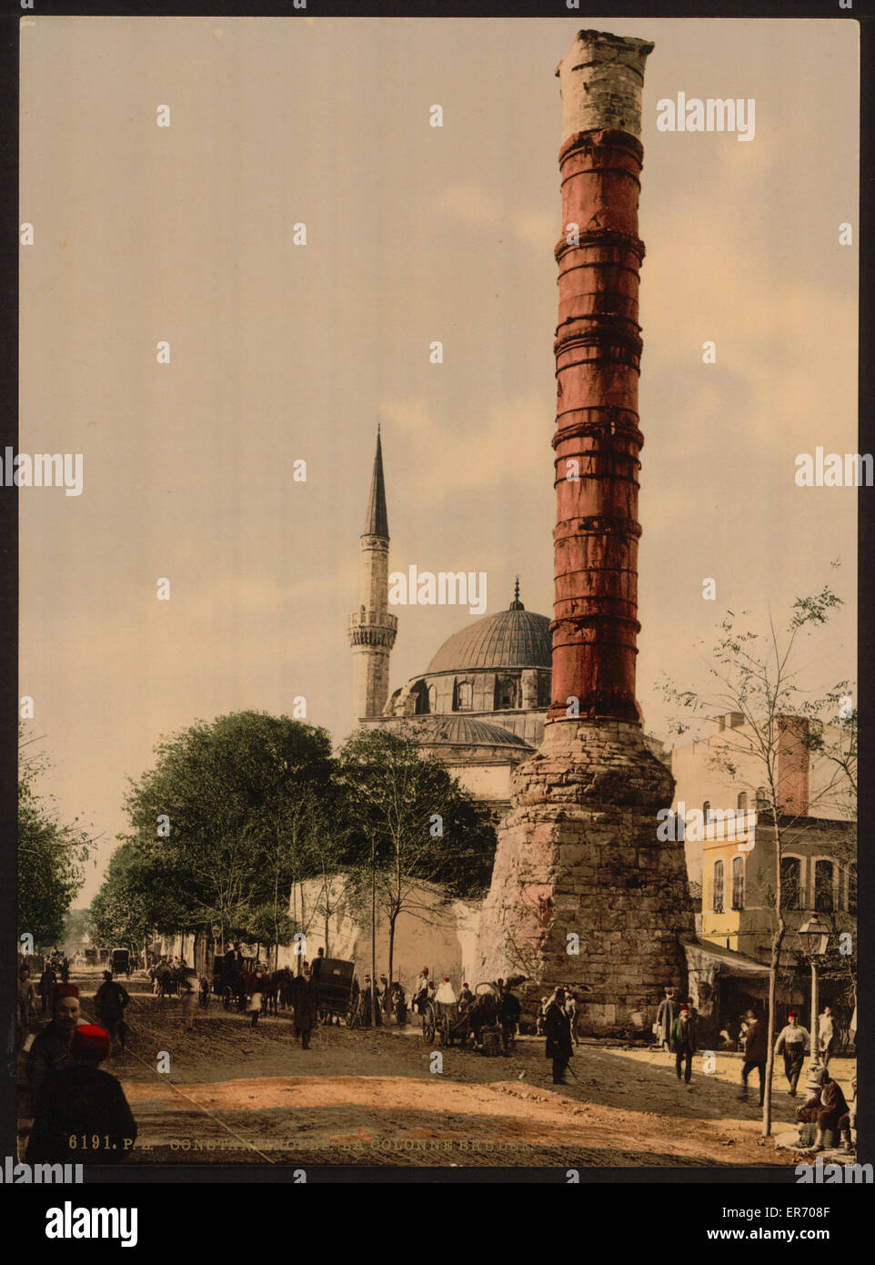 The burnt column, Constantinople, Turkey Stock Photo - Alamy