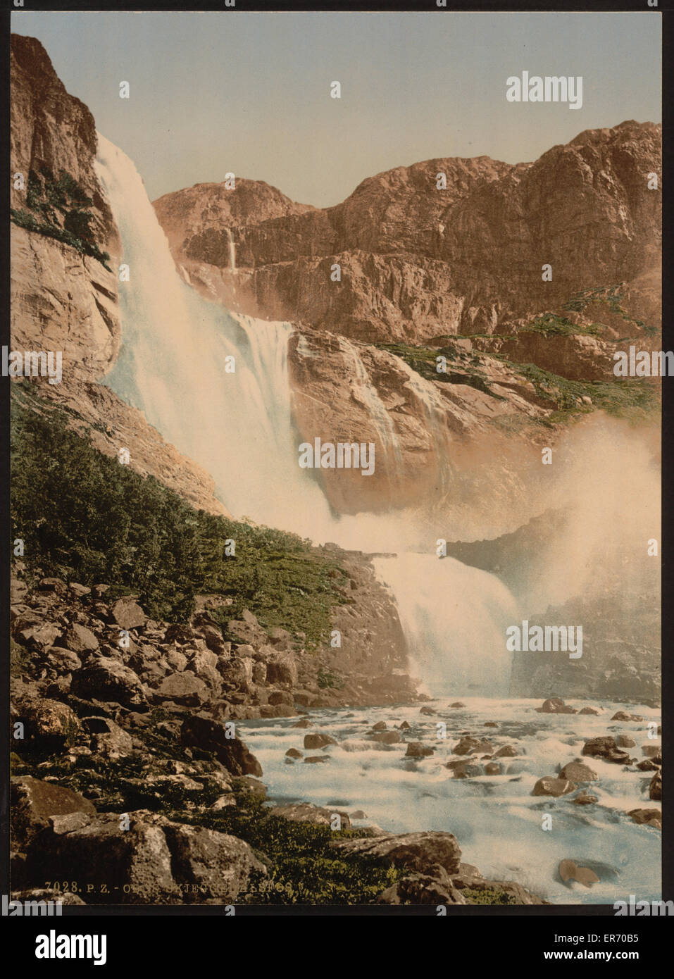 Skjeggedalsfos, I, Odde (i.e. Odda), Hardanger Fjord, Norway Stock ...