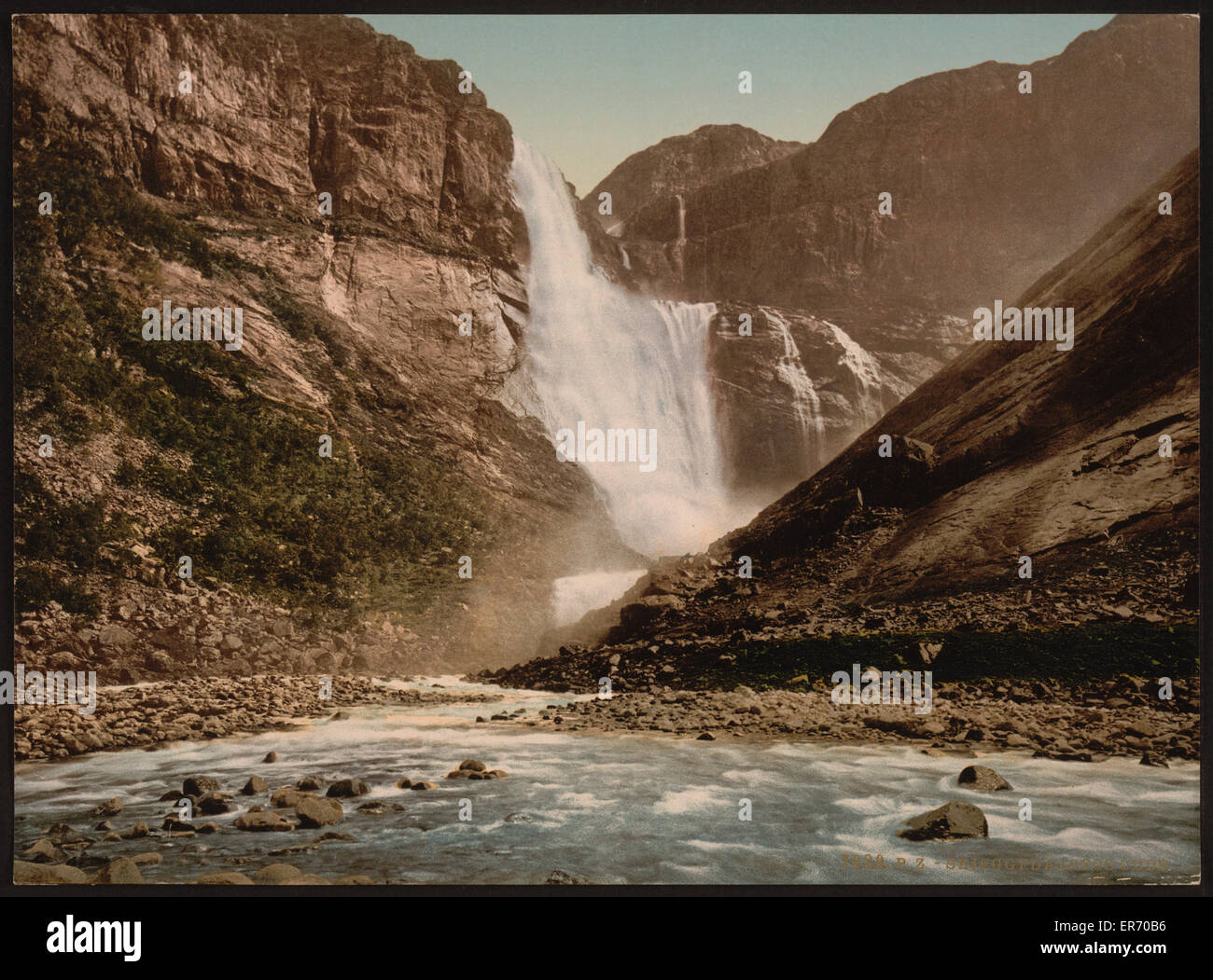 Skjeggedalsfos, II, Odde (i.e., Odda), Hardanger Fjord, Norw Stock ...