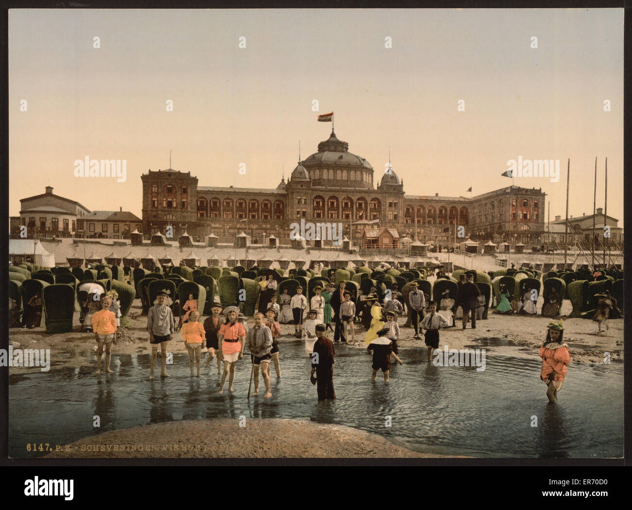 The beach and Kursaal, Scheveningen, Holland Stock Photo - Alamy