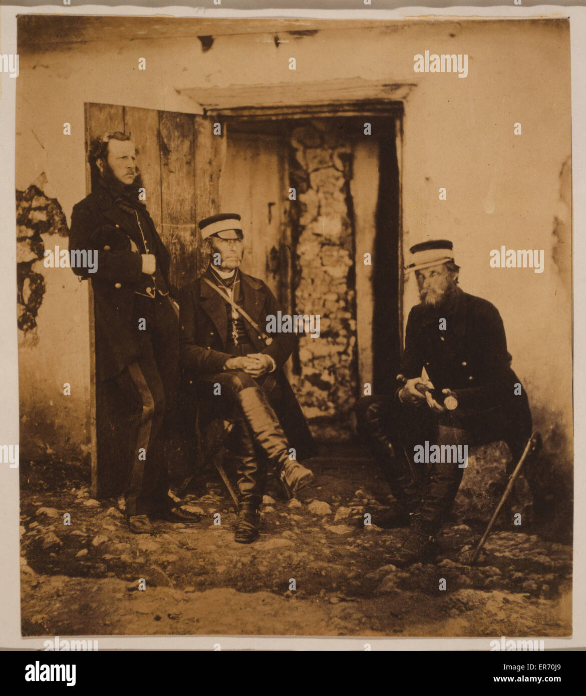 Major General Sir R. Dacres, Captain Hamley & Colonel Adye Stock Photo - Alamy