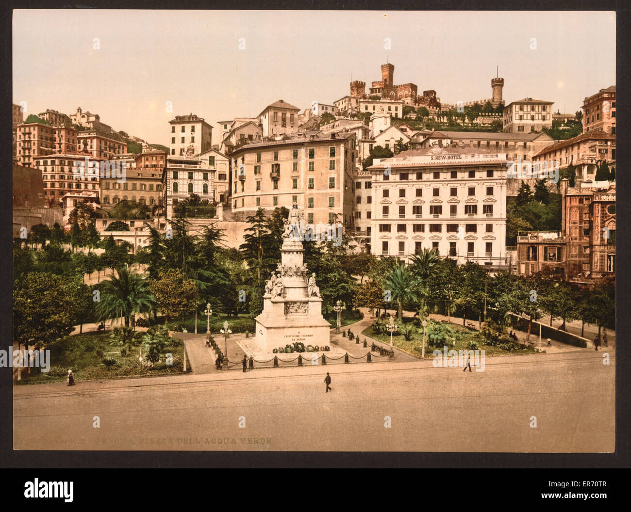 Piazza Acquaverde (Green Water Plaza), Genoa, Italy Stock Photo - Alamy