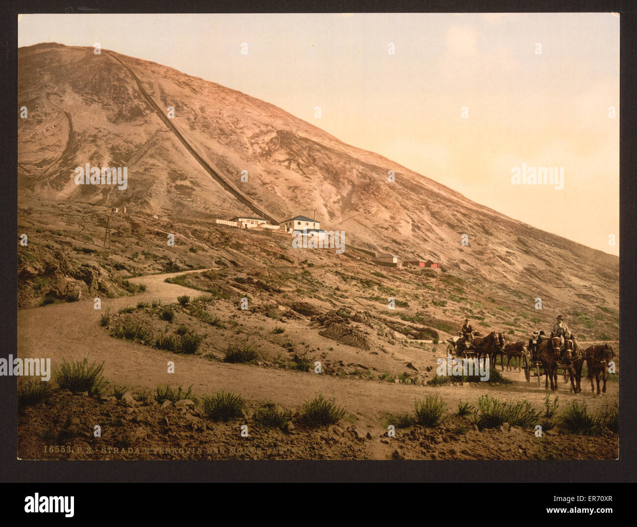 Mount Vesuvius, road and railroad, Naples, Italy Stock Photo - Alamy