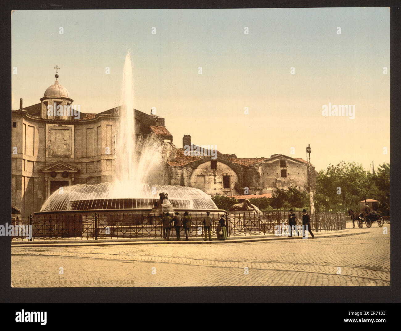 New Fountain and Diocletian's Spring, Rome, Italy Stock Photo - Alamy