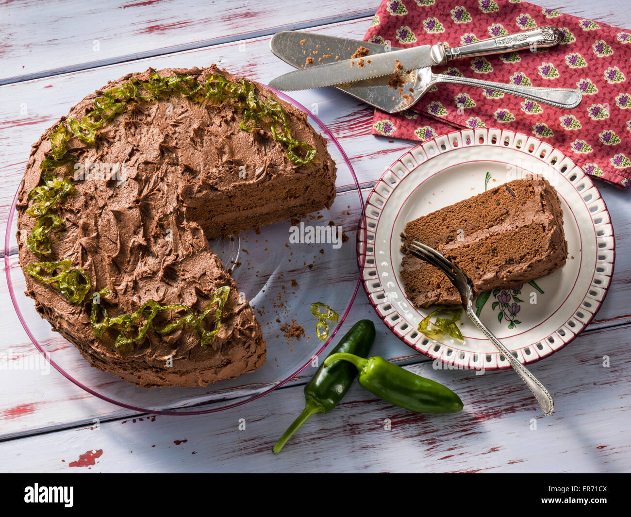 Spicy chocolate cake Stock Photo - Alamy