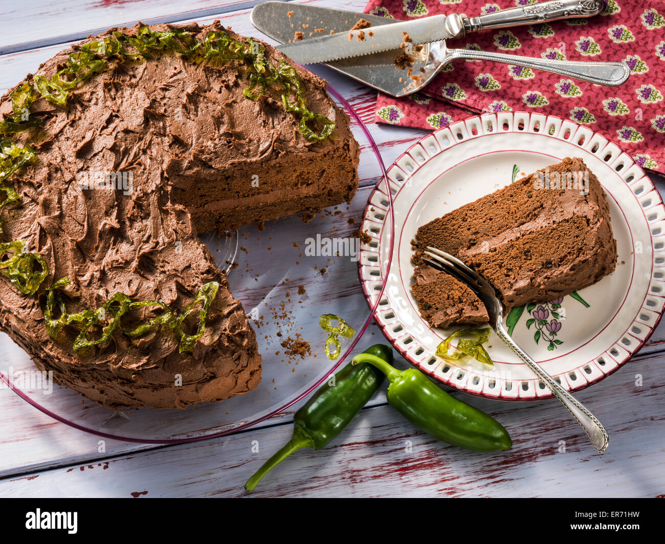 Spicy chocolate cake Stock Photo - Alamy