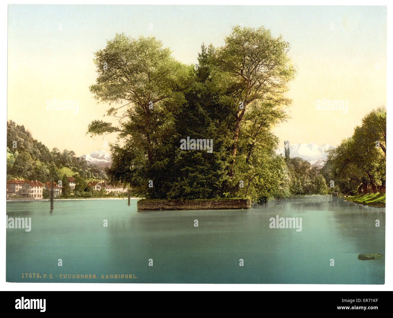 Thun, Lake of, Aare-Insel, Bernese Oberland, Switzerland Stock Photo ...