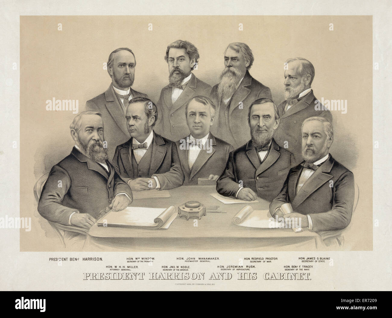 President harrison and cabinet hi-res stock photography and images - Alamy