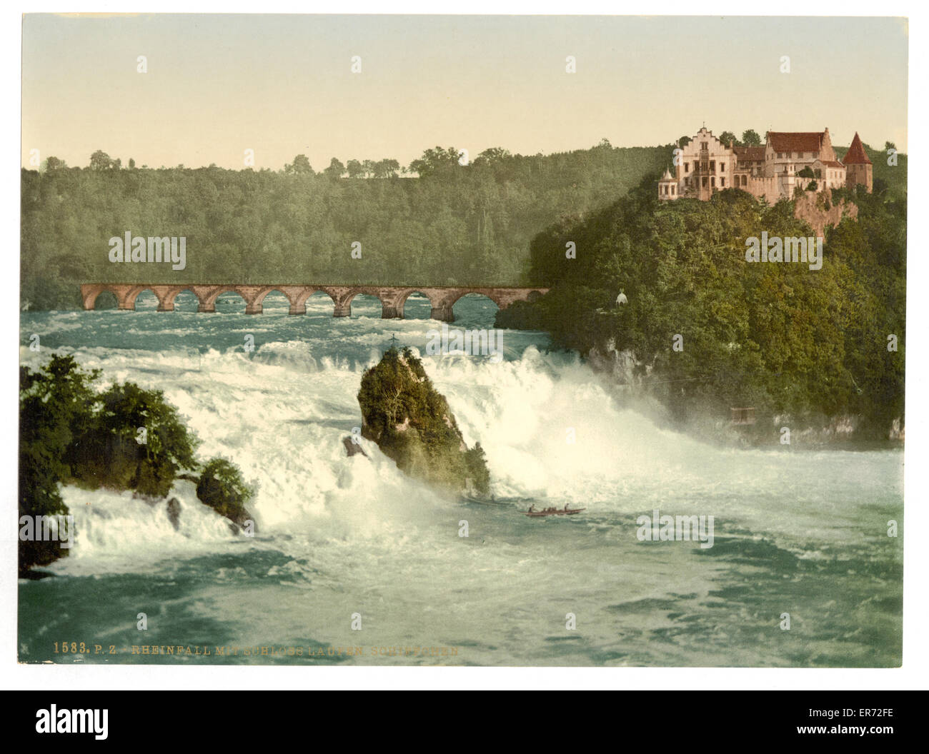 The Falls of the Rhine, with the Laufen Castle, Schaffhausen Stock ...