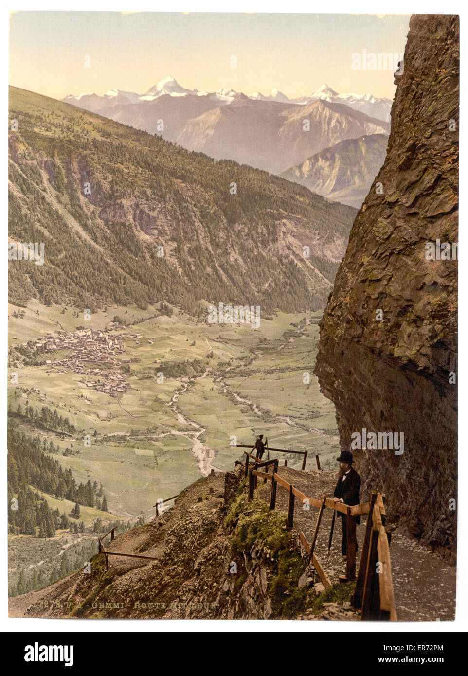 Gemmi-Route and Leuk, Valais, Alps of, Switzerland Stock Photo - Alamy
