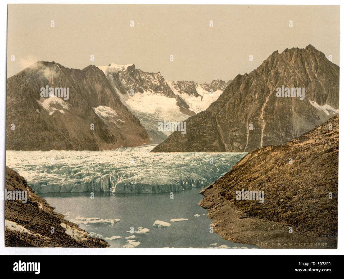 The Marjelensee (7,700 feet above the sea), Valais, Alps of Stock Photo ...