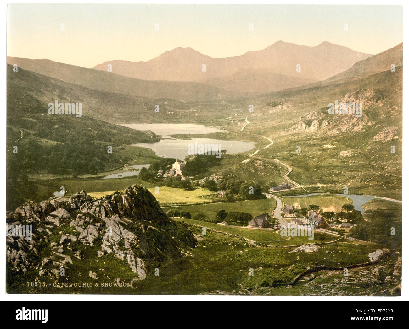 Capel Curig and Snowdon, Wales Stock Photo - Alamy