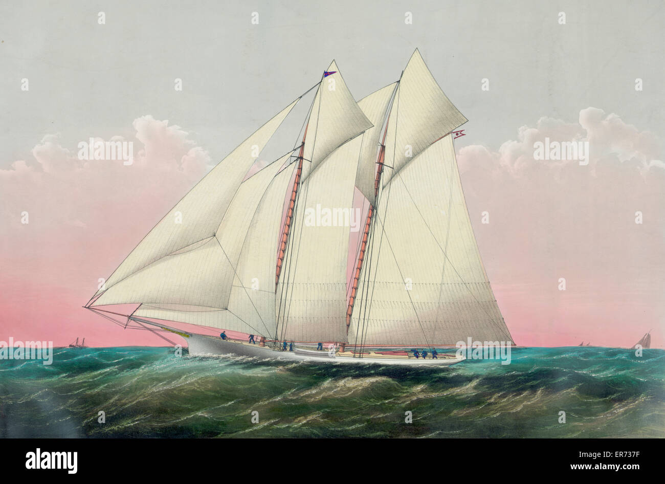 The Schooner yacht magic of the N.Y. Yacht Club: Franklin Os Stock ...