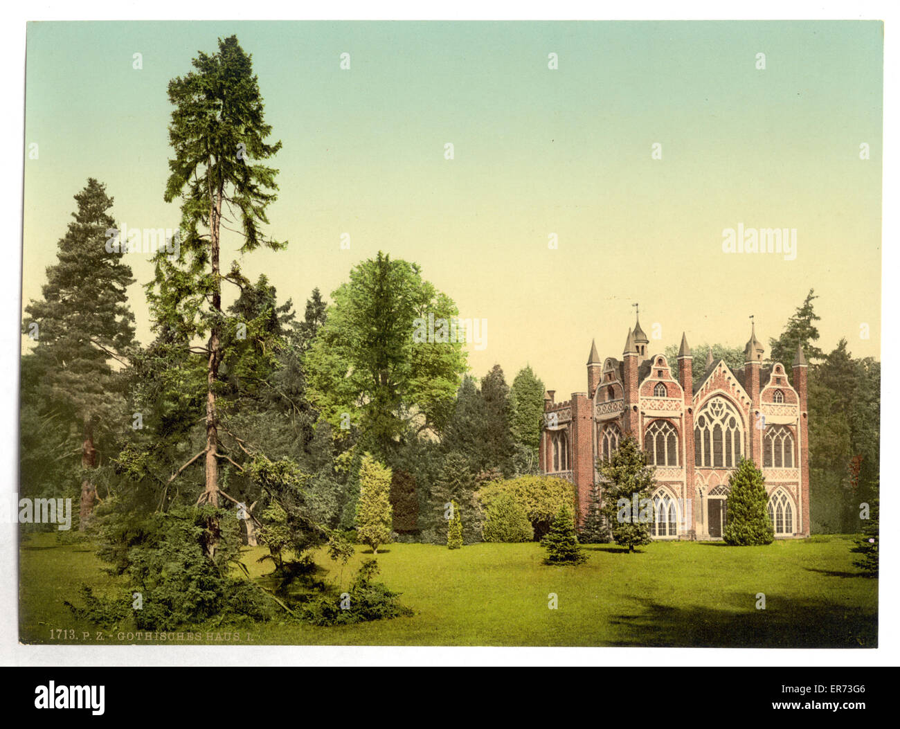 Gothic House I, park of Worlitz, Anhalt, Germany Stock Photo - Alamy