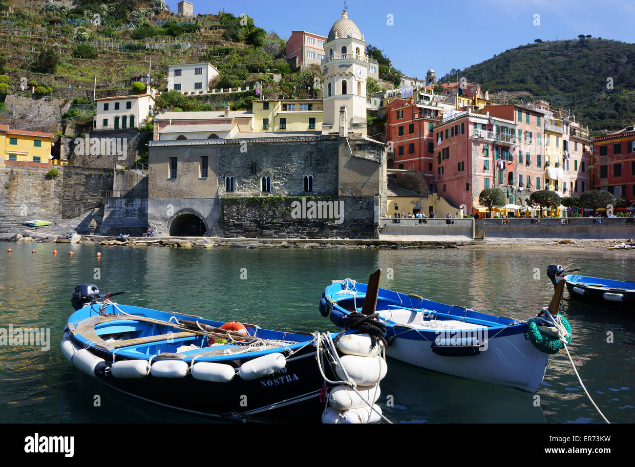Town Vernazza , Cinque Terre, Unesco Heritage site, Liguria, Italy ...
