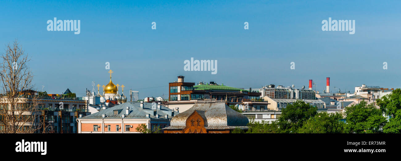Panoramic view of some roofs of Moscow city buildings[. Just some roofs ...
