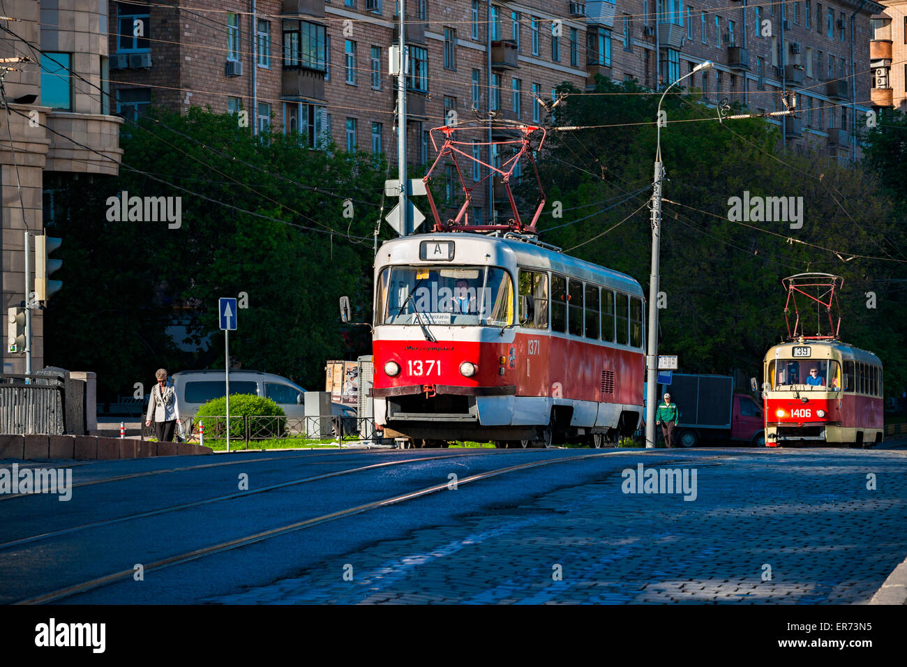 Moscow Tramway route A. This route of the tramway was put in operation ...