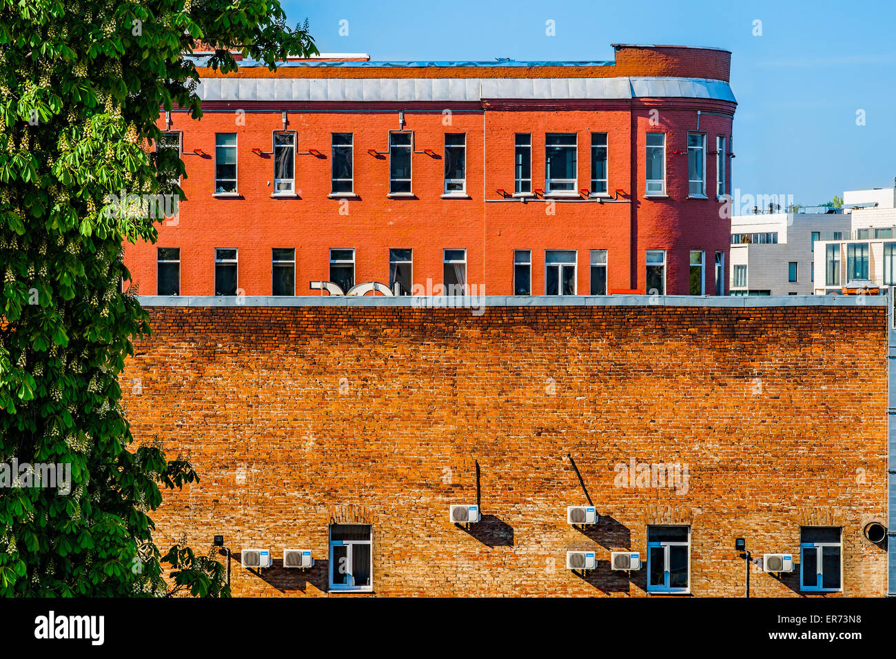 The wall. View of the old industrial area which hosted Red October ...