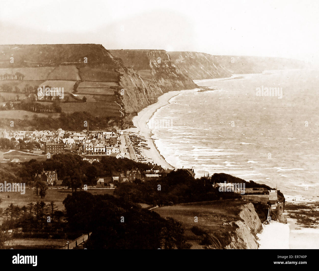 Sidmouth Devon Victorian period Stock Photo - Alamy